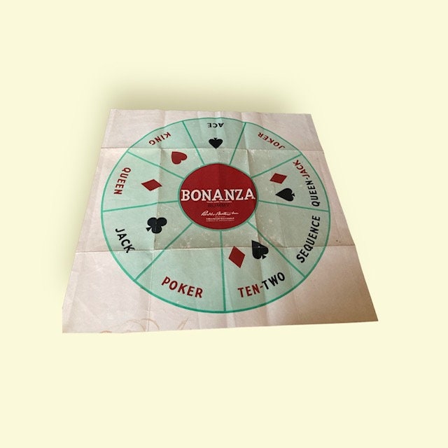 1940s , Paper Board , Game Board Only , Bonanza Game , Parker Brothers ...