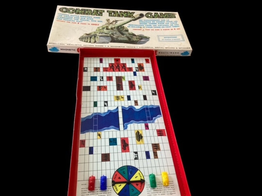 Vintage 1964 Magic Wand Magnetic Combat Tank Board Game Complete - Etsy