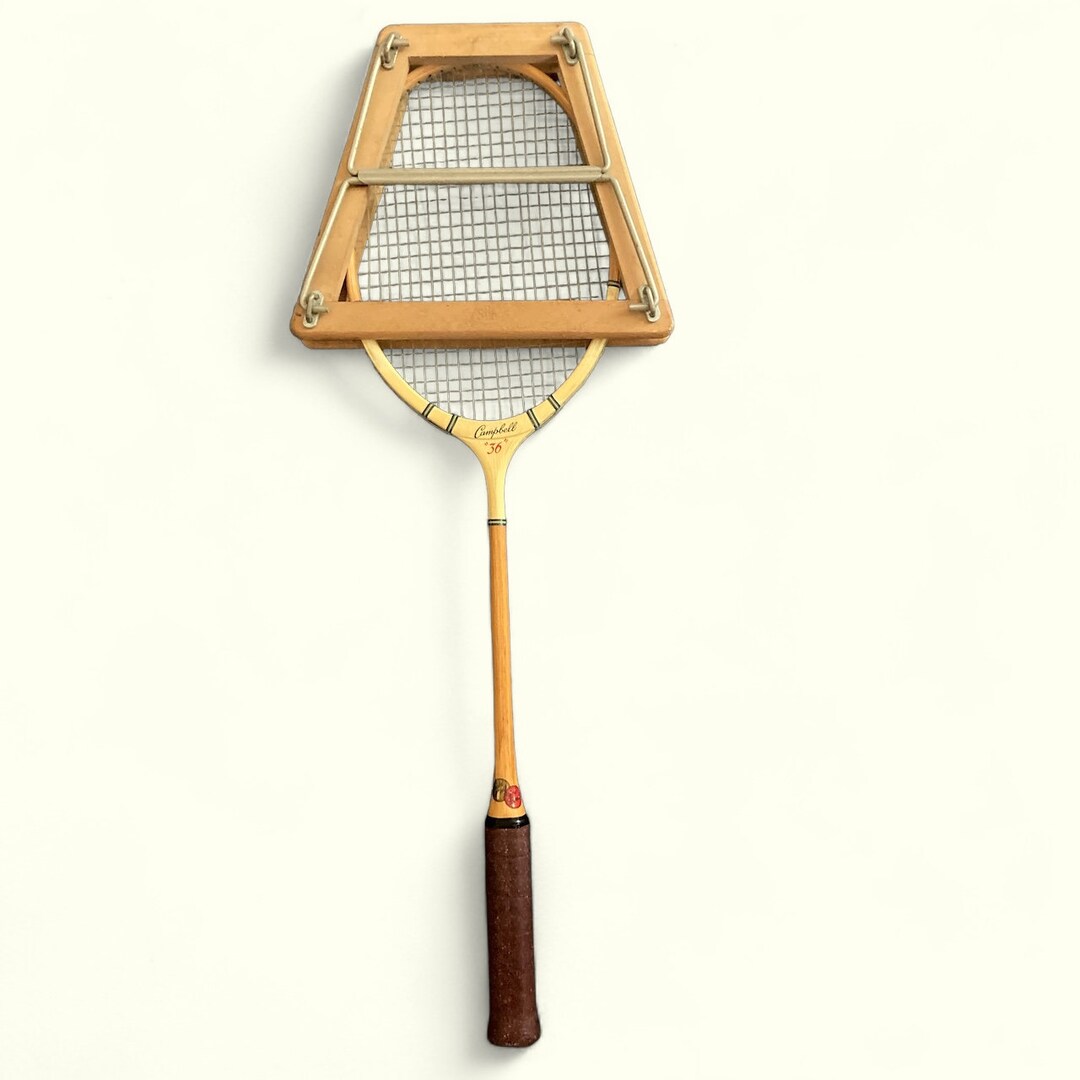 Vintage , Badminton Racket , With Wood Frame , Campbell 36 - Etsy