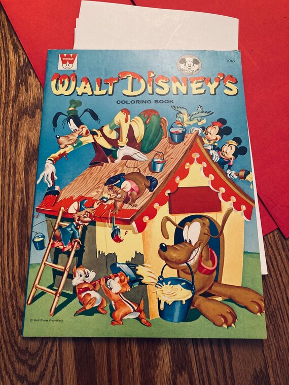 Walt Disneys Coloring Book 1062 Whitman Publishing 1959 | Etsy