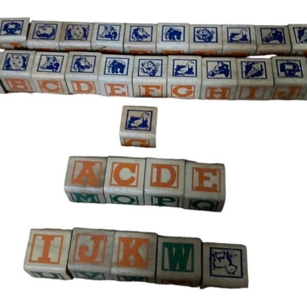 Wood Blocks 1950s - Etsy