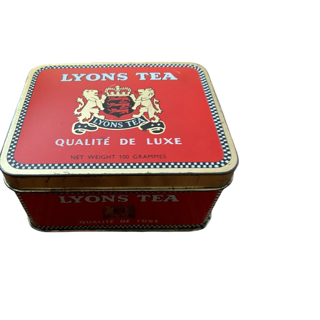 Lyon's Tea , Lyons Tin , Red Tea Tin , Qualite De Luxe, Red Tin ...