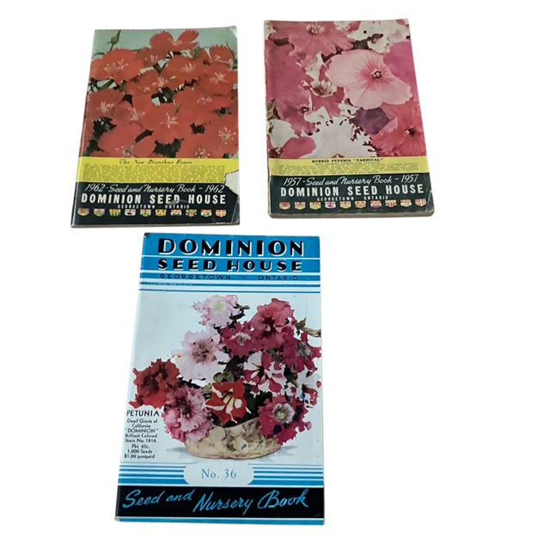 Vintage Dominion Seed Catalogs, Floral Flower Vegetable Seeds 1950s ...