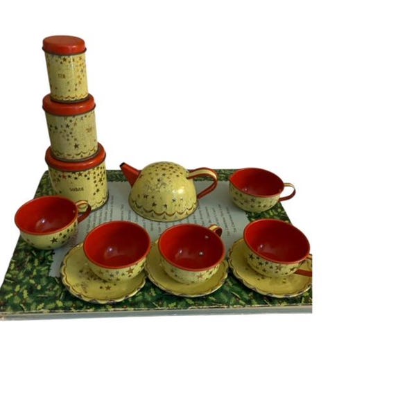 Tin Tea Set - Etsy