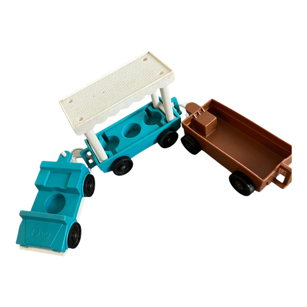 Vintage Fisher Price Zoo Keeper's Train Cart - Etsy
