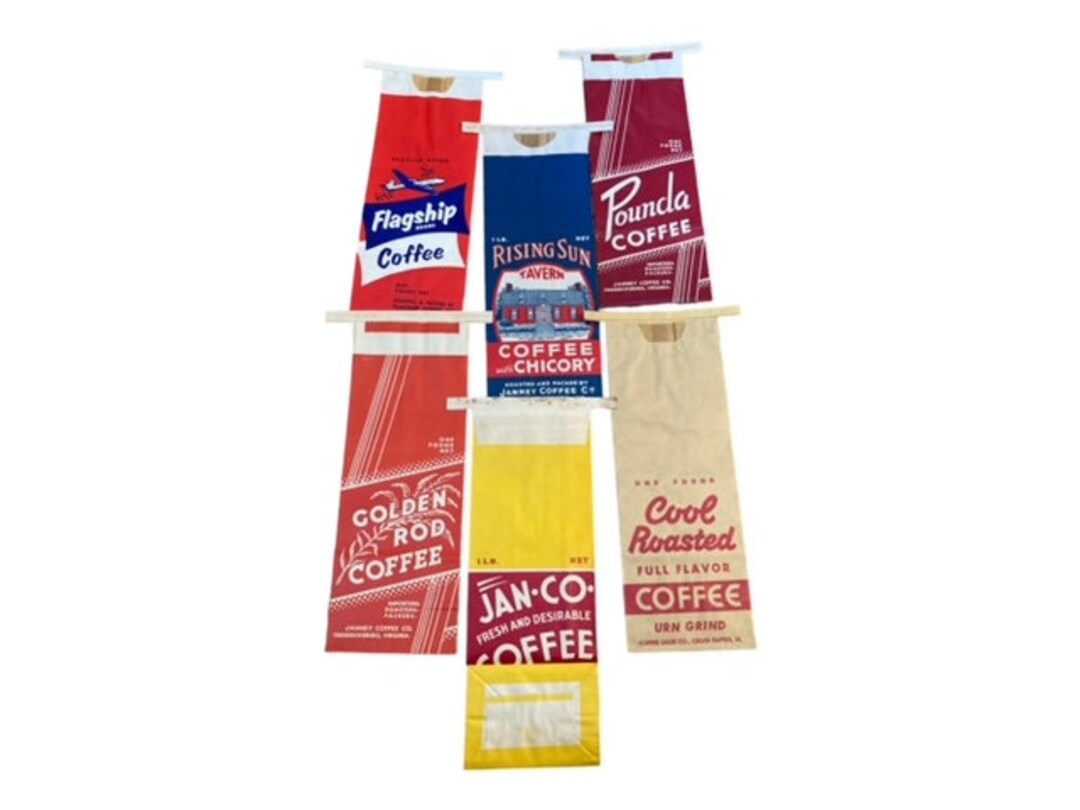 Vintage , Coffee Bags , Paper Bags , USA - Etsy