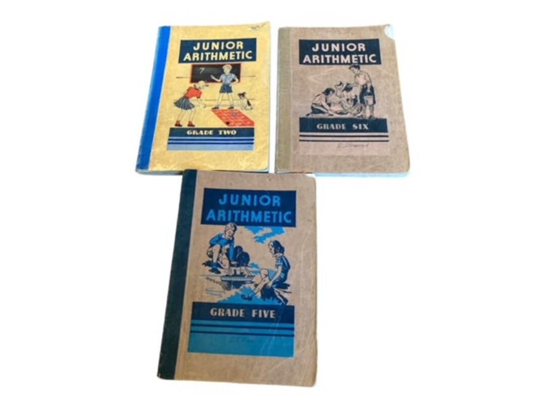 Vintage , Arithmetic Books , Math Exercises , Grade 2 , Grade 5 ,grade ...