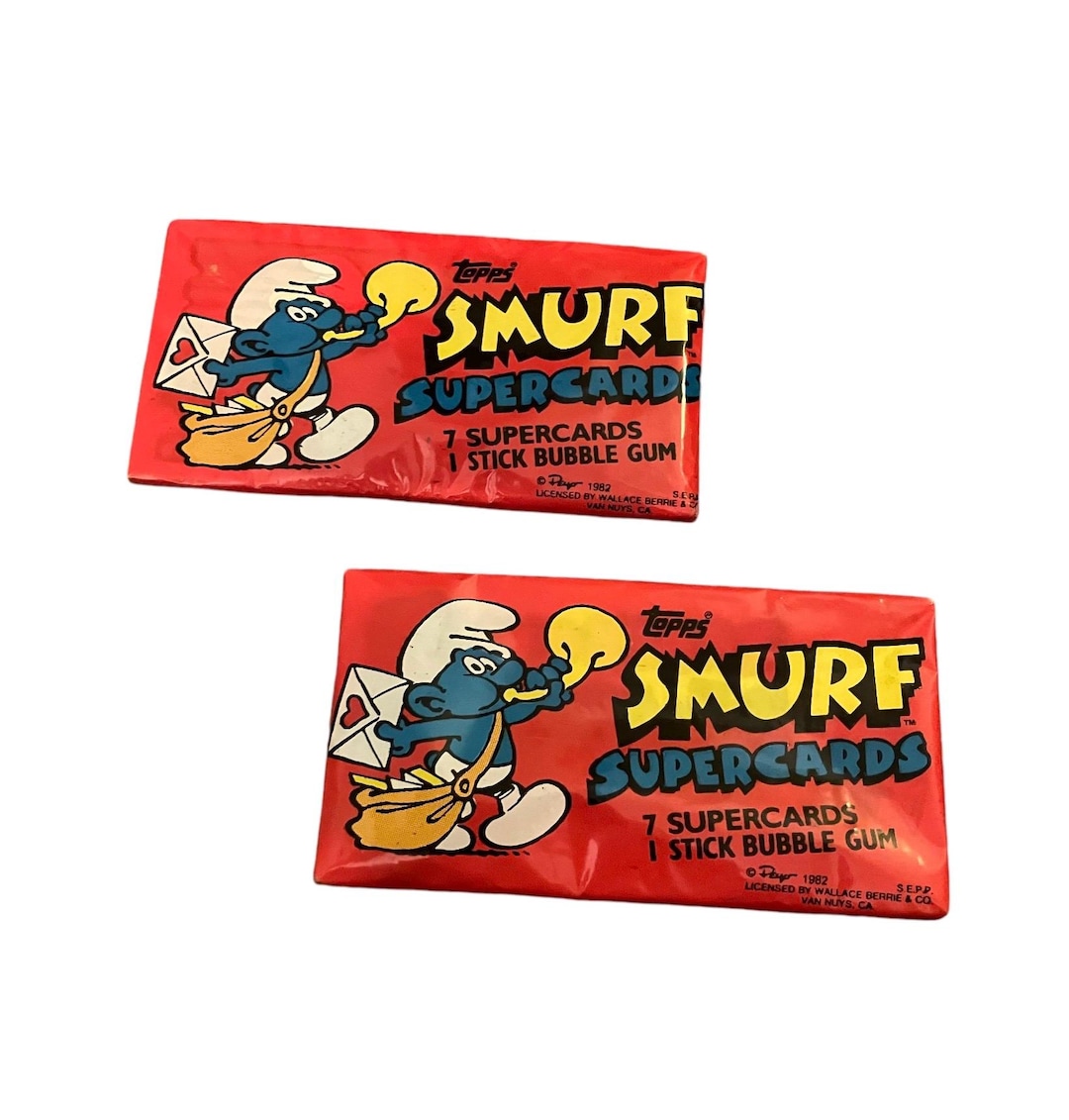 Vintage , Smurfs , Smurf Cards , Rare , 1980 , NOS ,smurf Super Cards ...