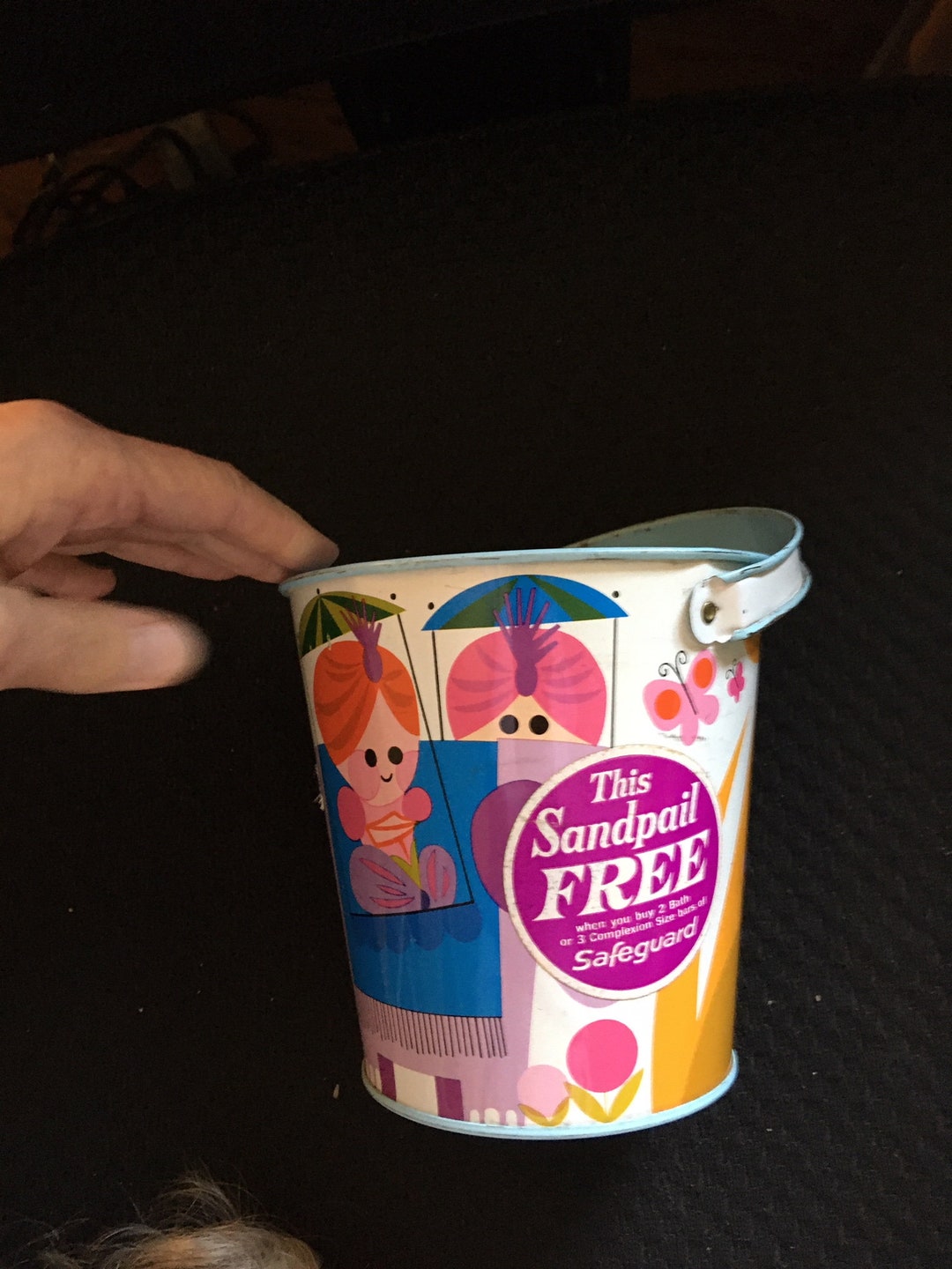 Vintage Child's Tin Beach Sand Pail Premium From Safeguard Soap Ohio ...