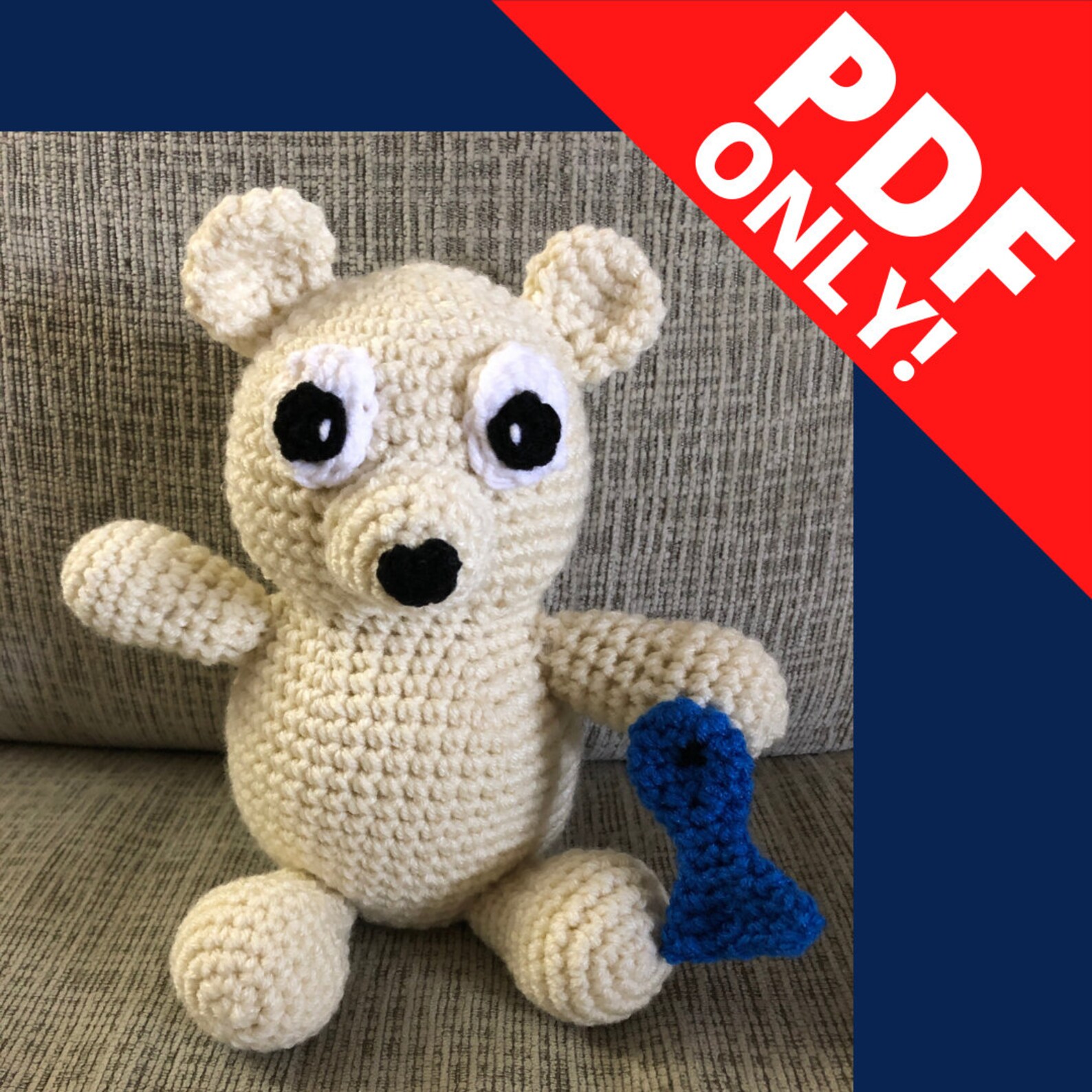 Archie the Polar Bear Crochet Pattern PDF ONLY - Etsy