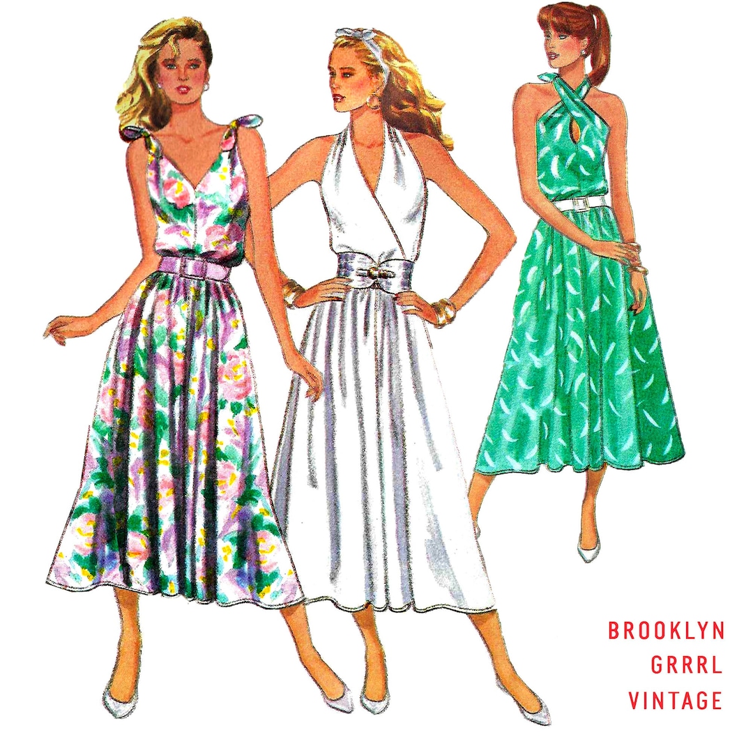 Vintage Sewing Pattern 1970s Dress in Three Styles / Bust 34 / PDF ...