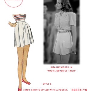 Paper Sewing Pattern / Vintage Sewing Pattern 1940s High-waisted ...