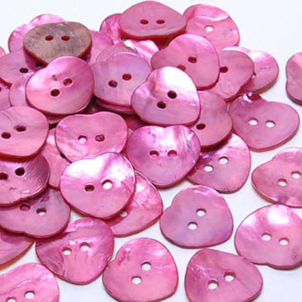 Pink Heart Buttons - Etsy