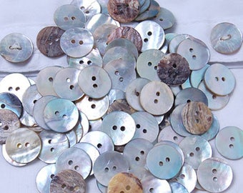 30pcs 18mm Natural Mother of Pearl Round Shell Buttons Sewing Craft Art ...