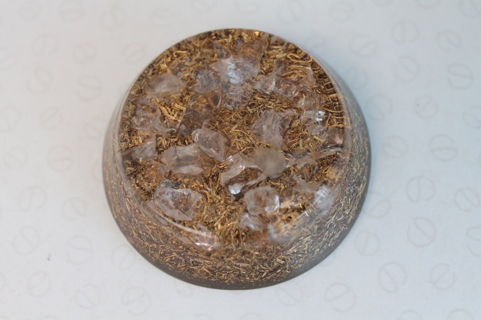 Natural Rose Quartz Quartz and Brass Orgone Disc Heart Chakra - Etsy