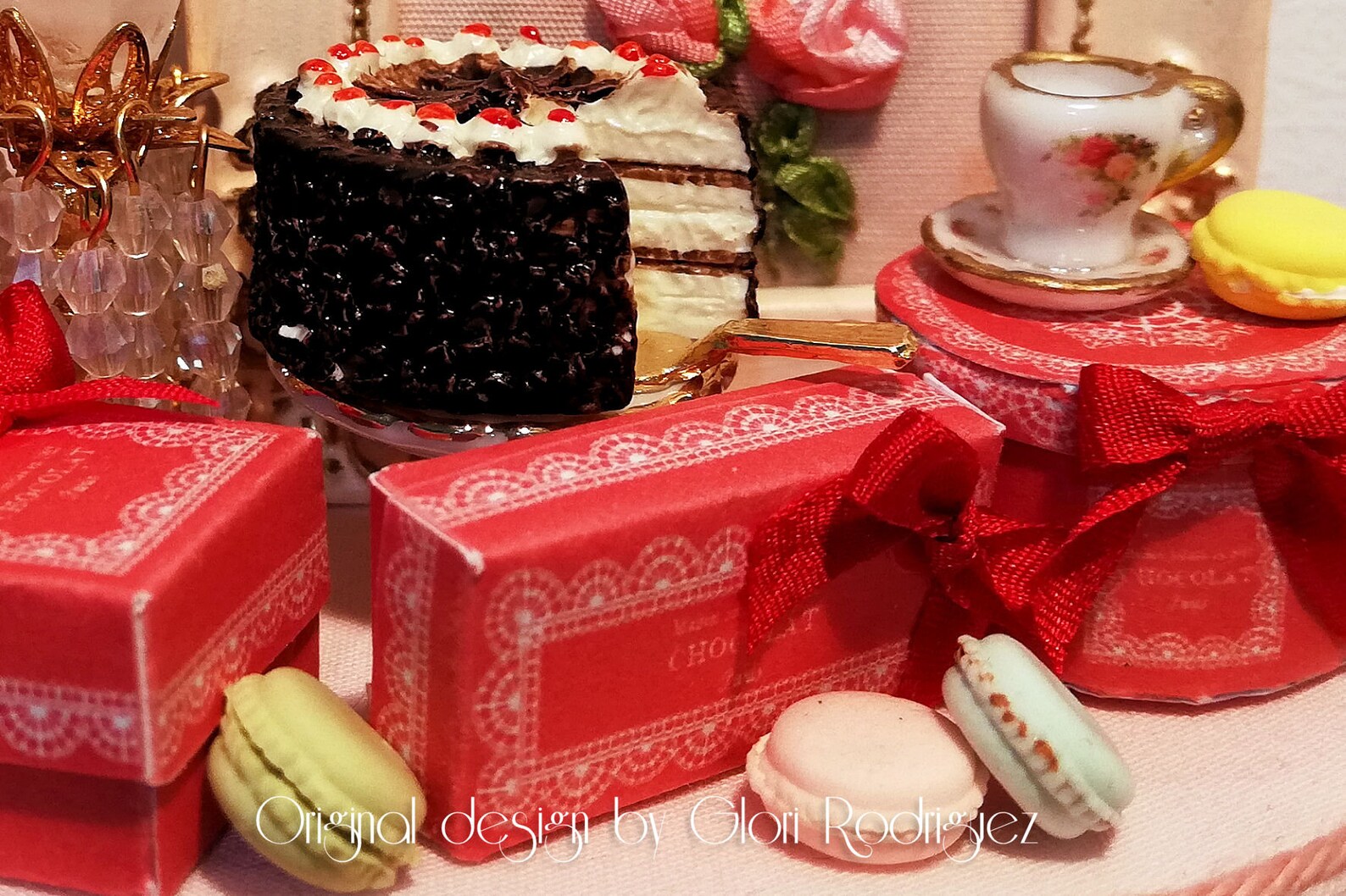 Digital Download Printable Dollhouse Miniature Valentine Boxes Set of 4 ...