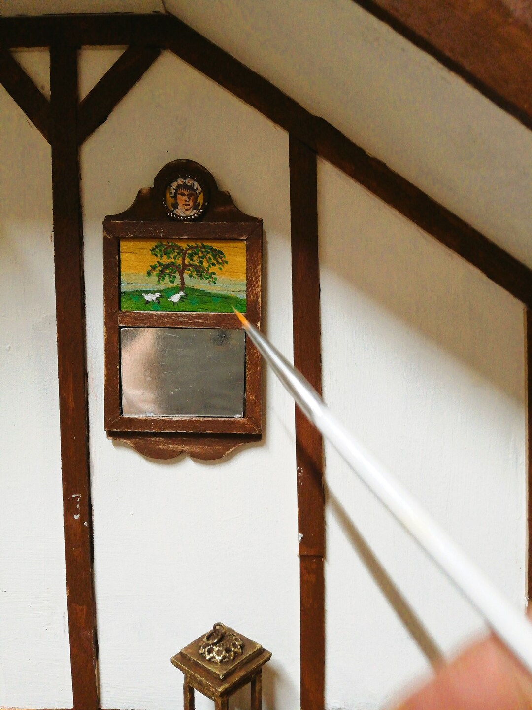 Handmade and Handpainted Colonial Mirror Primitive Folk Art - Etsy