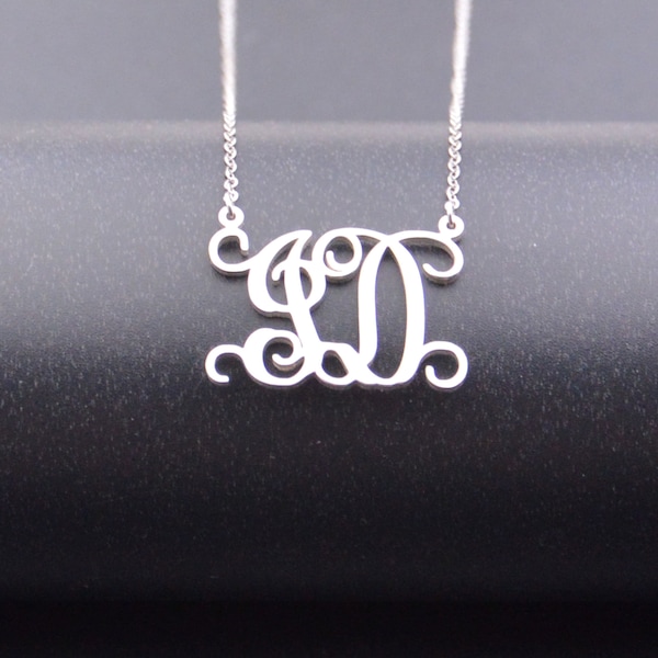 Two Initial Necklace - Etsy