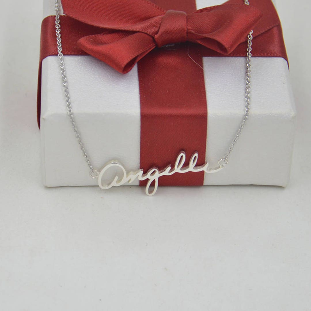 Custom Signature Necklace,personalized Handwriting Necklace,handwritten ...