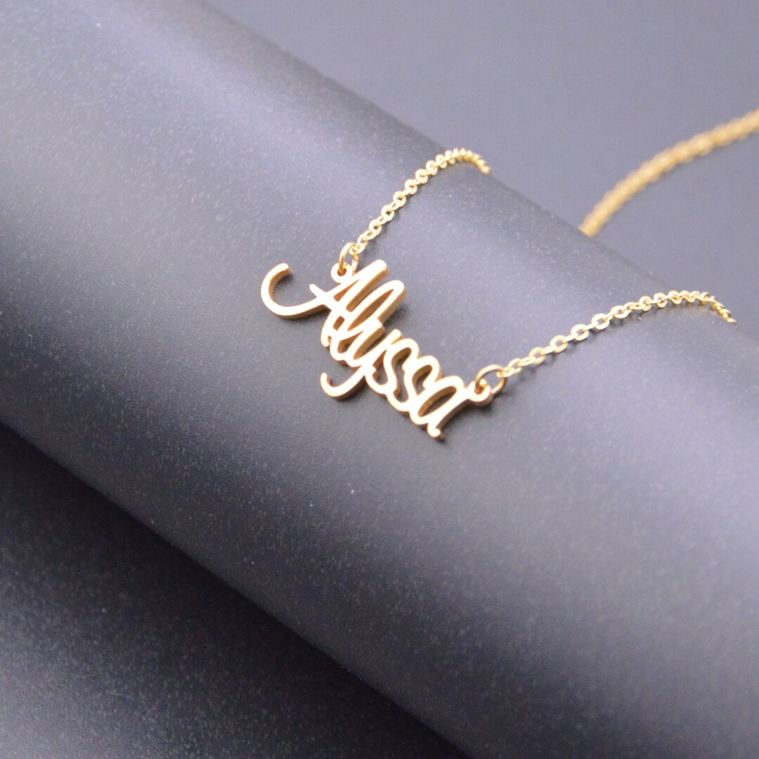 Name Necklace, Sterling Silver Personalized Necklace With Name ...