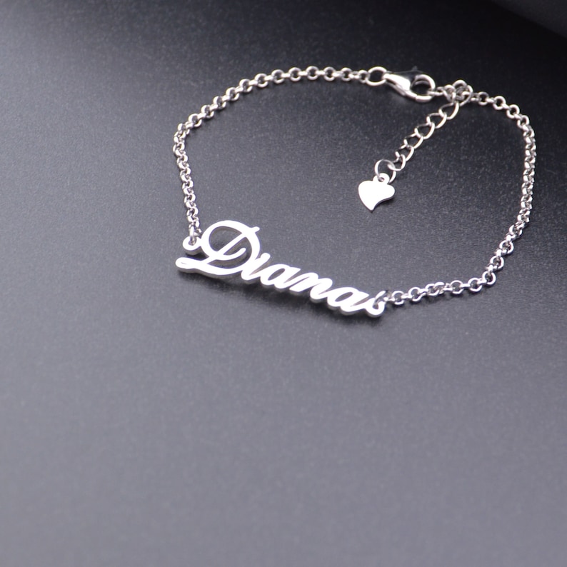 Name Bracelet-sterling Silver Name Bracelet-silver - Etsy