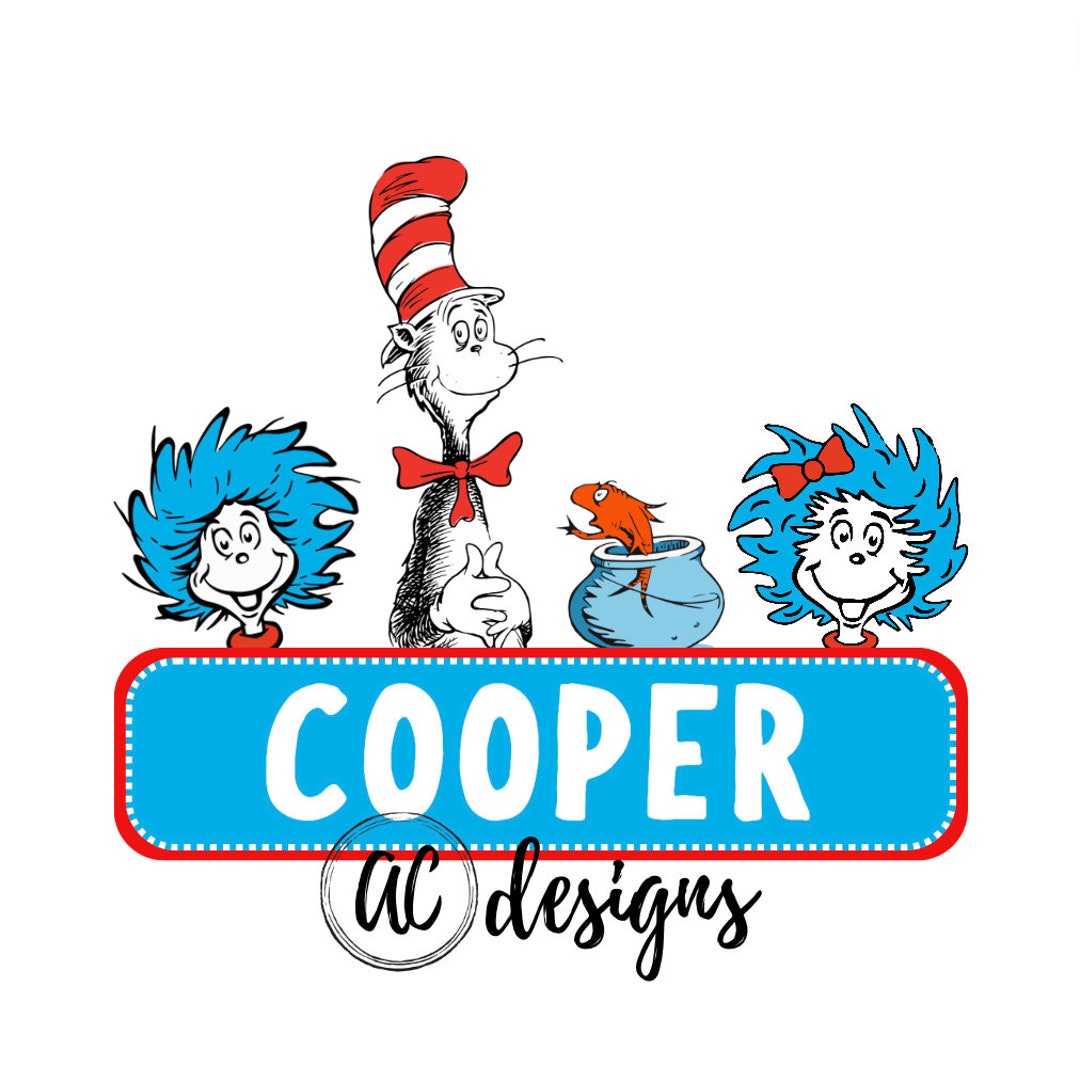 Dr. Seuss Name Plate PNG Bundle - Etsy Australia