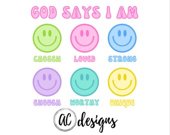 God Says I Am Cowgirl Sublimation Design Digital - Etsy