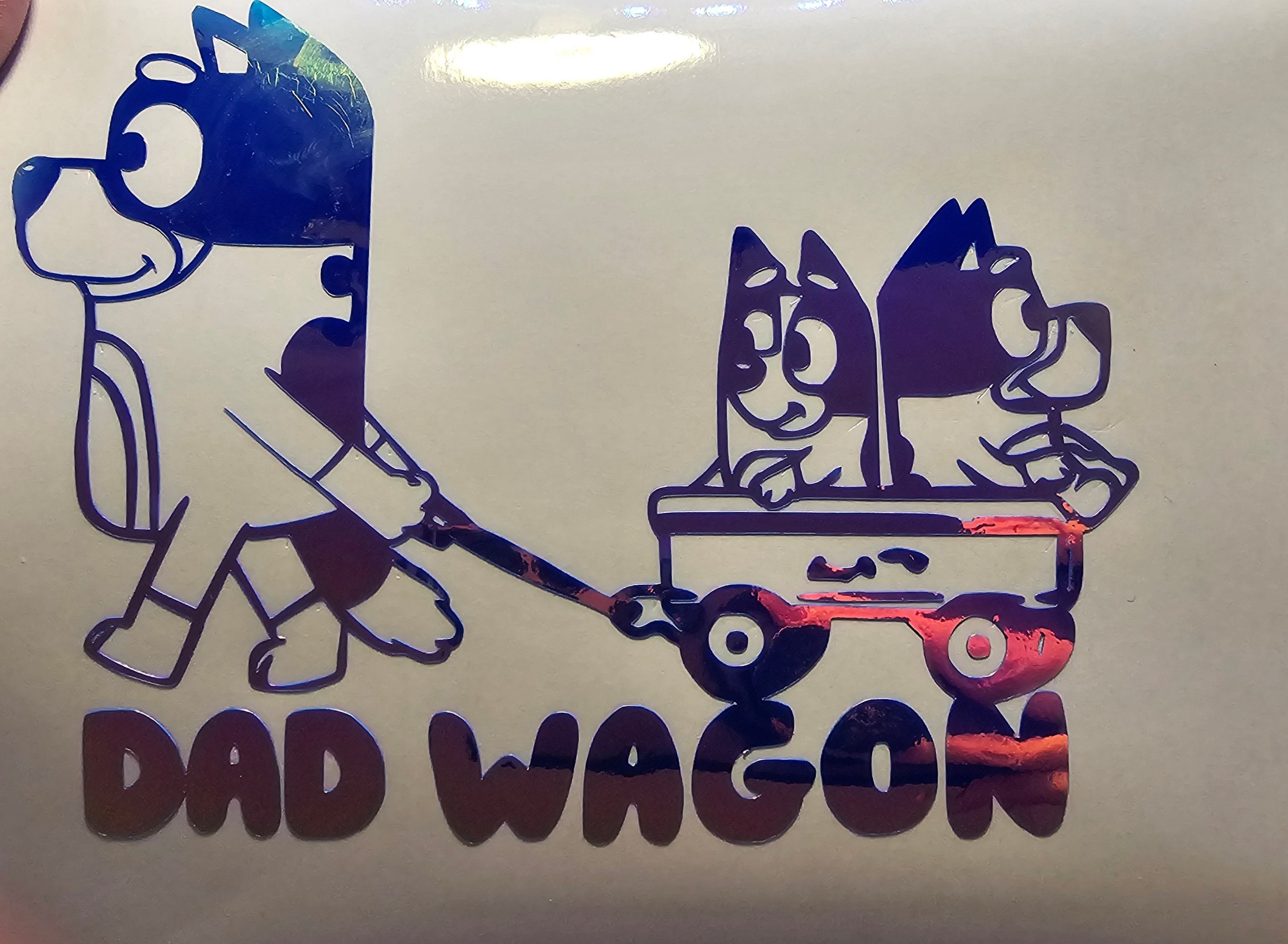 Bluey Dad Wagon Sticker - Etsy Australia