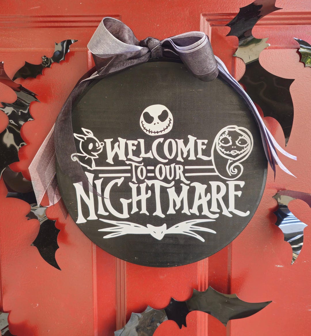 Nightmare Before Christmas Door Sign - Etsy