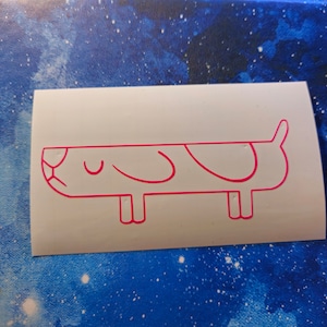 Long Dog Sticker - Etsy