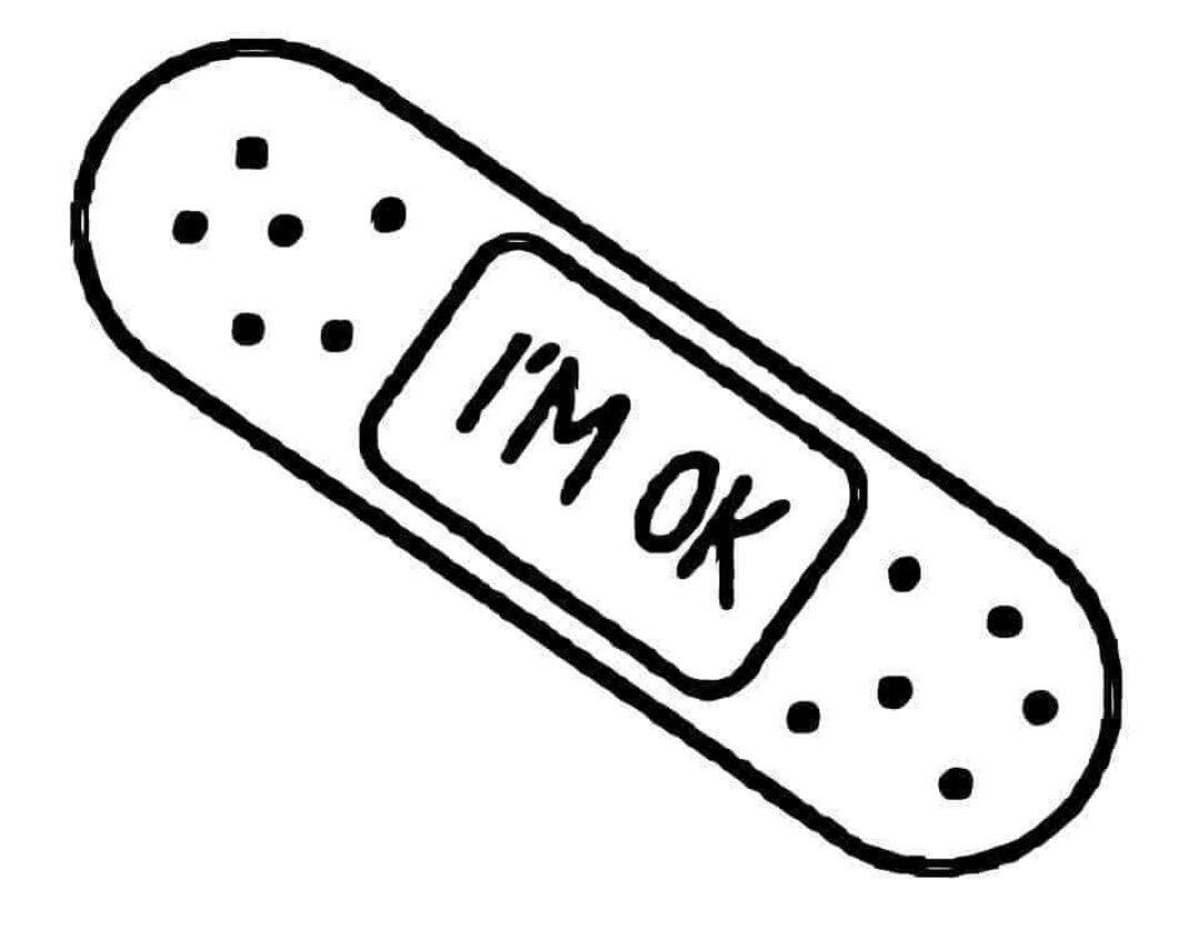 I’m Okay Bandaid Sticker - Etsy