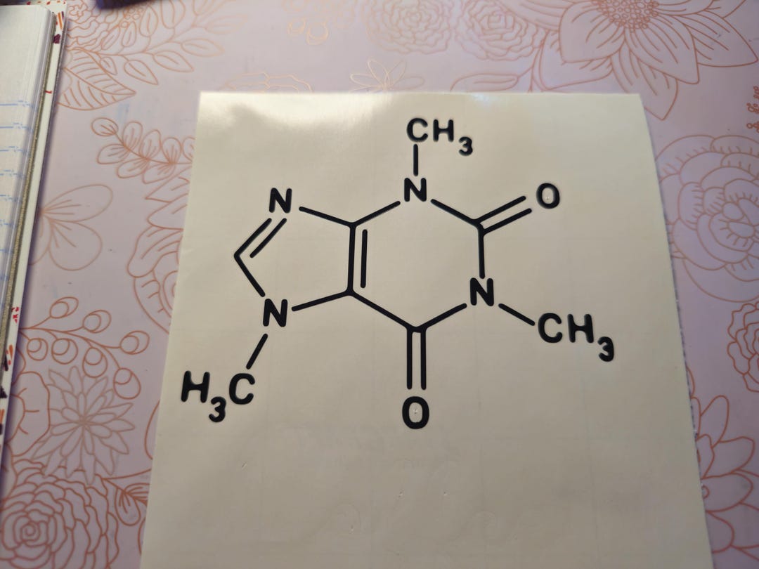 Coffee Chemical Structure Sticker - Etsy