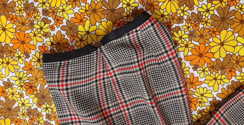 70s Handmade CHECKED WOOL FLARES Skinhead Seventies Suedehead Uk 10 ...