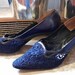 60s NAVY PURPLE Lace Adam Glamour WINKLEPICKERS Heels Mod Sixties Uk 5. ...