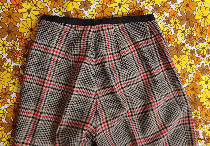 70s Handmade CHECKED WOOL FLARES Skinhead Seventies Suedehead Uk 10 ...