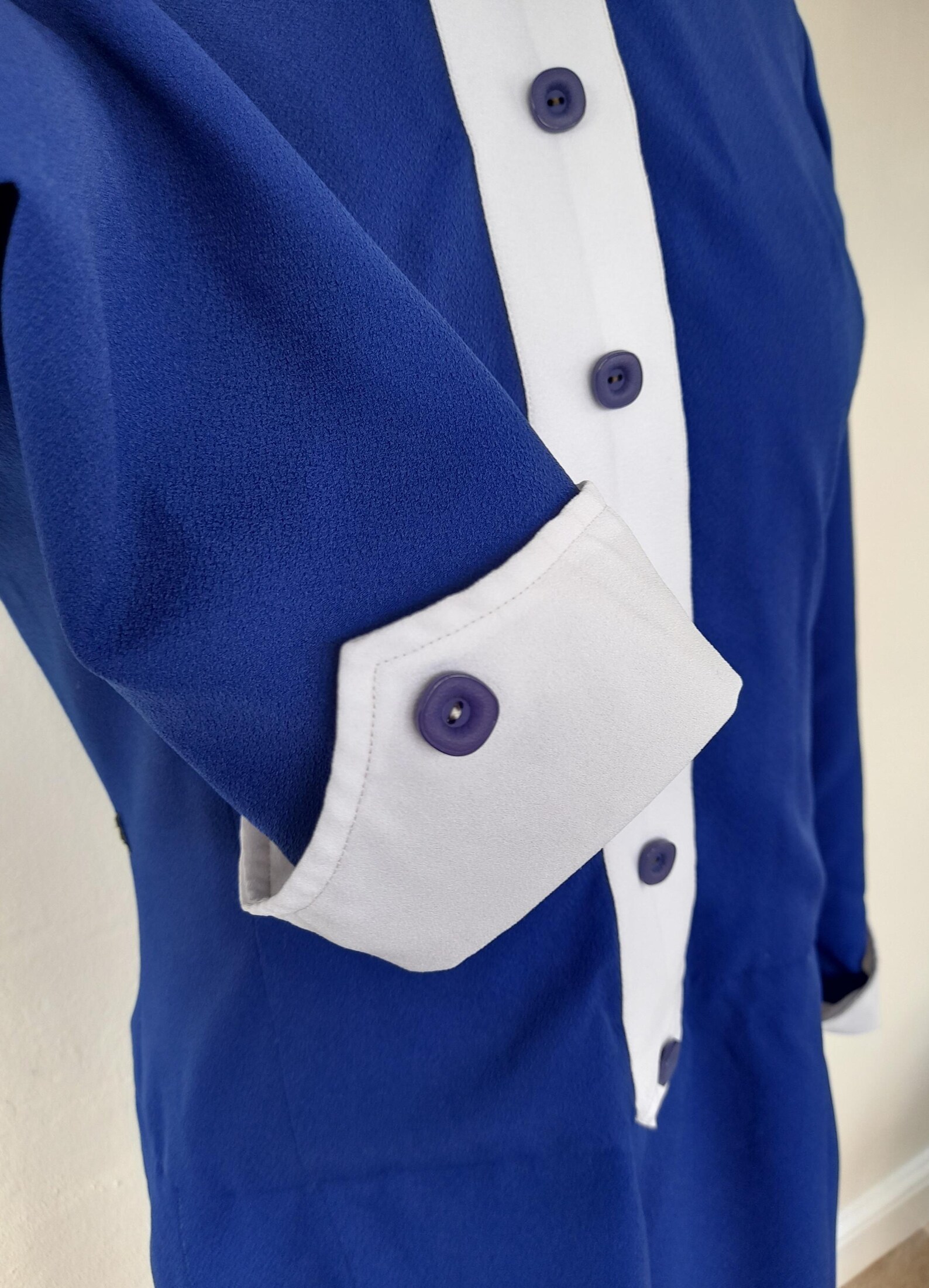 60s Vintage Royal BLUE White Dagger Collar Mod Girl MOD DRESS Uk 8 - Etsy