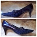 60s NAVY PURPLE Lace Adam Glamour WINKLEPICKERS Heels Mod Sixties Uk 5. ...