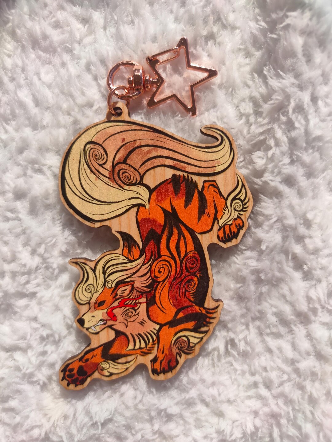 Fire Doggo Keychain | Good Boy Nerdy Fandom Accessory | Fire Dog ...