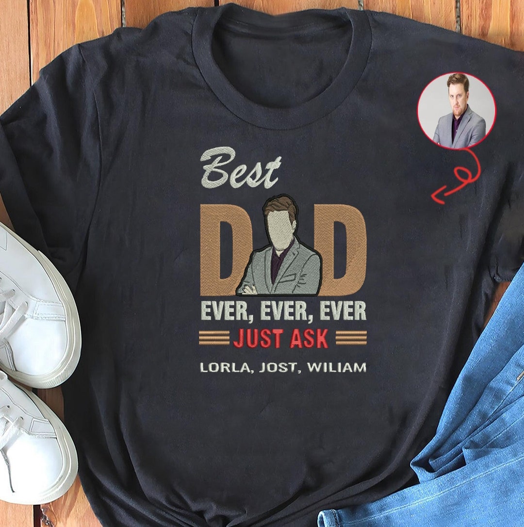 Best Dad Ever Embroidered Sweatshirt, Godfather Sweatshirt With Names ...