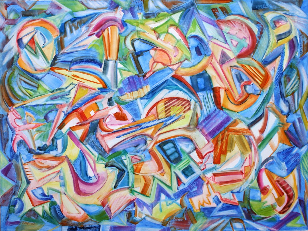 Jazz Painting, Original Watercolor Painting, by Pamela Parsons, Jazz ...