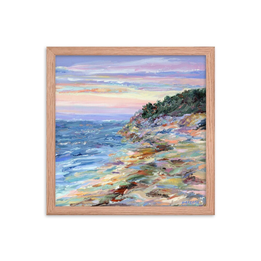 Framed Cape Cod Print. "sunset, Kingsbury Beach", Eastham ...
