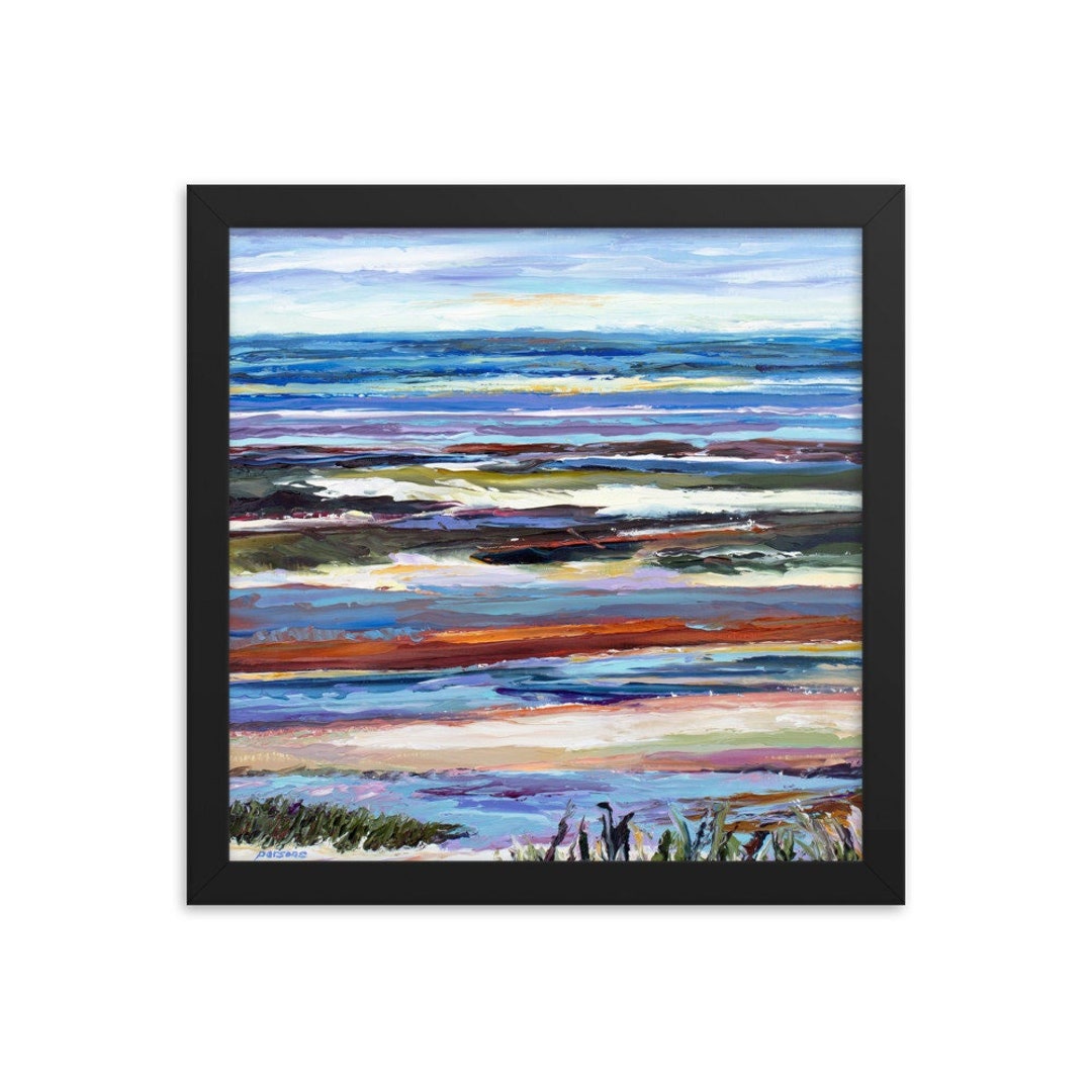 Framed Cape Cod Print. Cape Cod Tidal Flats. From Oil Painting, by ...