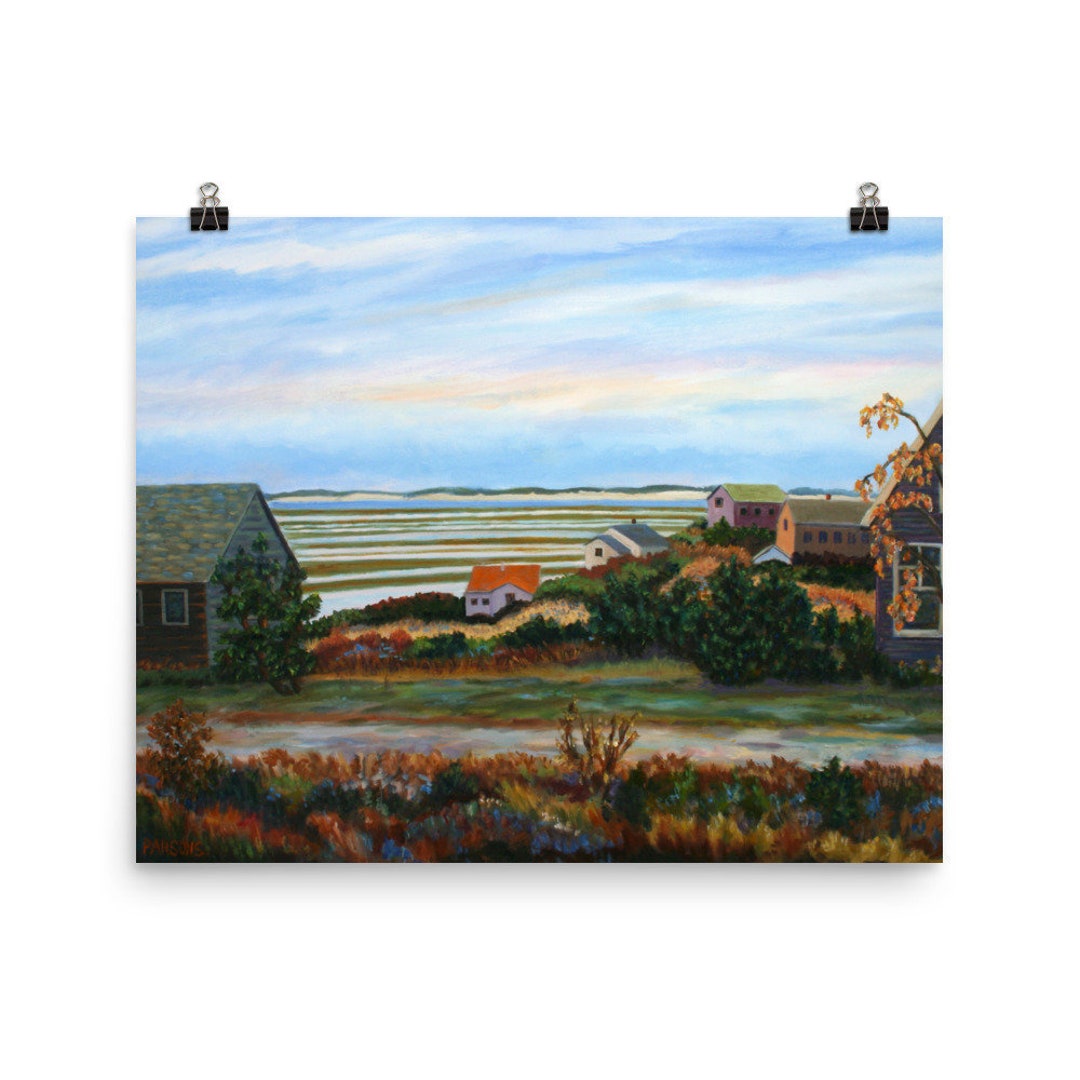 Cape Cod Print, "cape Cod at Dusk" From Impressionist Oil Painting, by ...