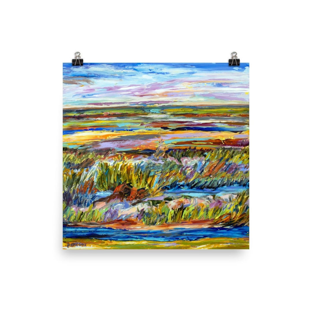Cape Cod Print, Salt Marsh Sunset, Fine Art Print. From Impressionist ...
