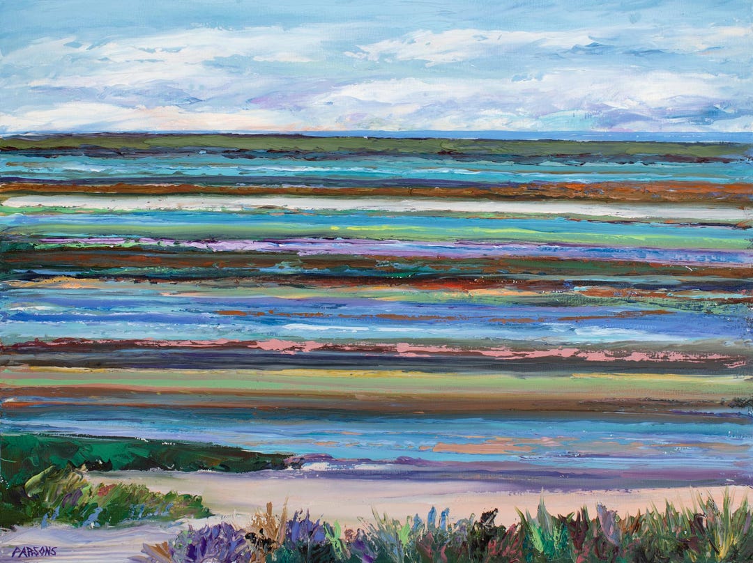 Cape Cod Painting. Cape Cod Tidal Flats. Original Impressionist Oil ...