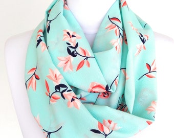 Coral Infinity Scarf - Etsy