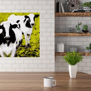 Cows Livestock Paint by Number 15x15 in Canvas Complete Kit or Just the ...