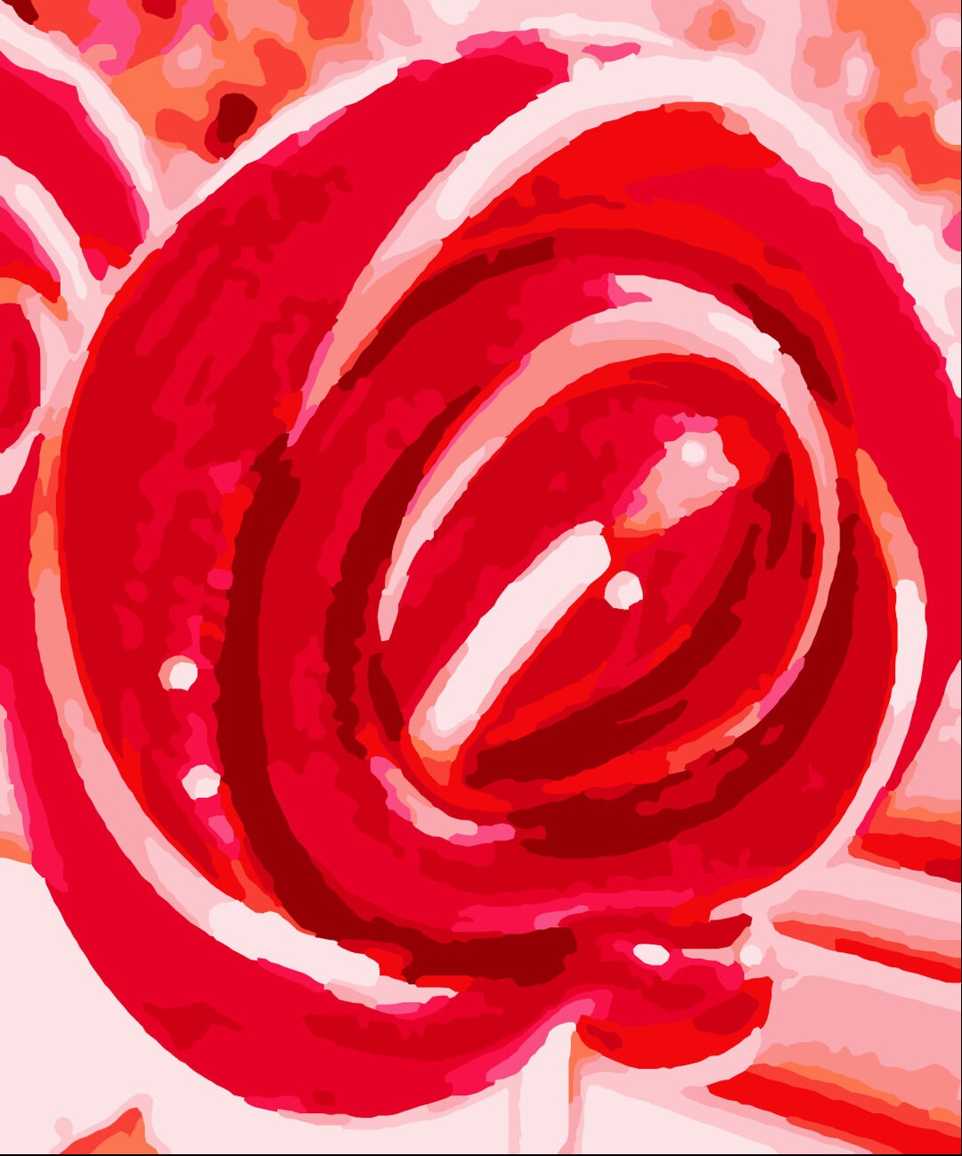 Red Lollipop Paint by Number 15x18 Canvas Complete Kit or Just the ...