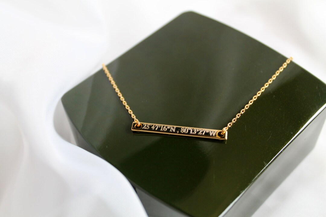 Roman Numeral Bar Necklace, 14K Gold Filled Chain/sterling Silver Chain ...