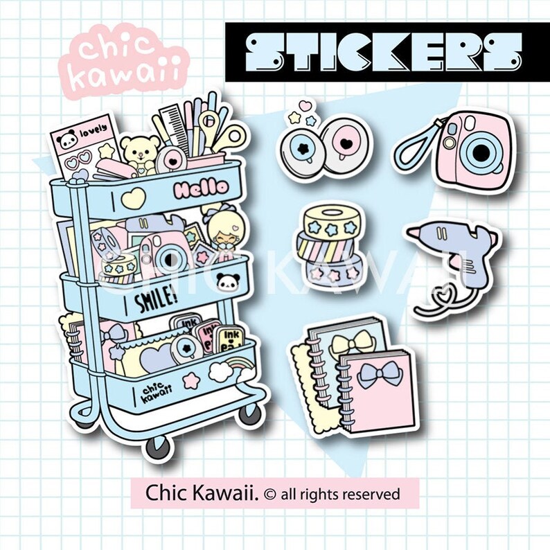 Scrap Stickers by Chic Kawaii. Stickers Pegatinas - Etsy